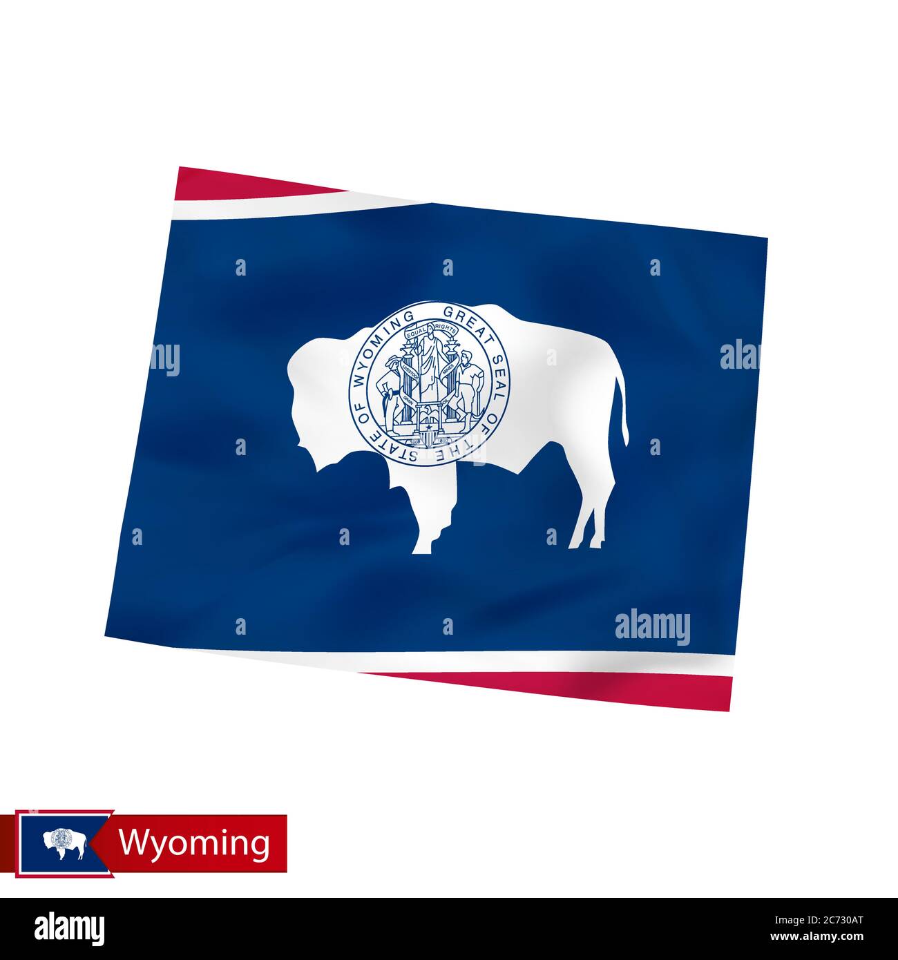 Map of banner wyoming Cut Out Stock Images & Pictures - Alamy