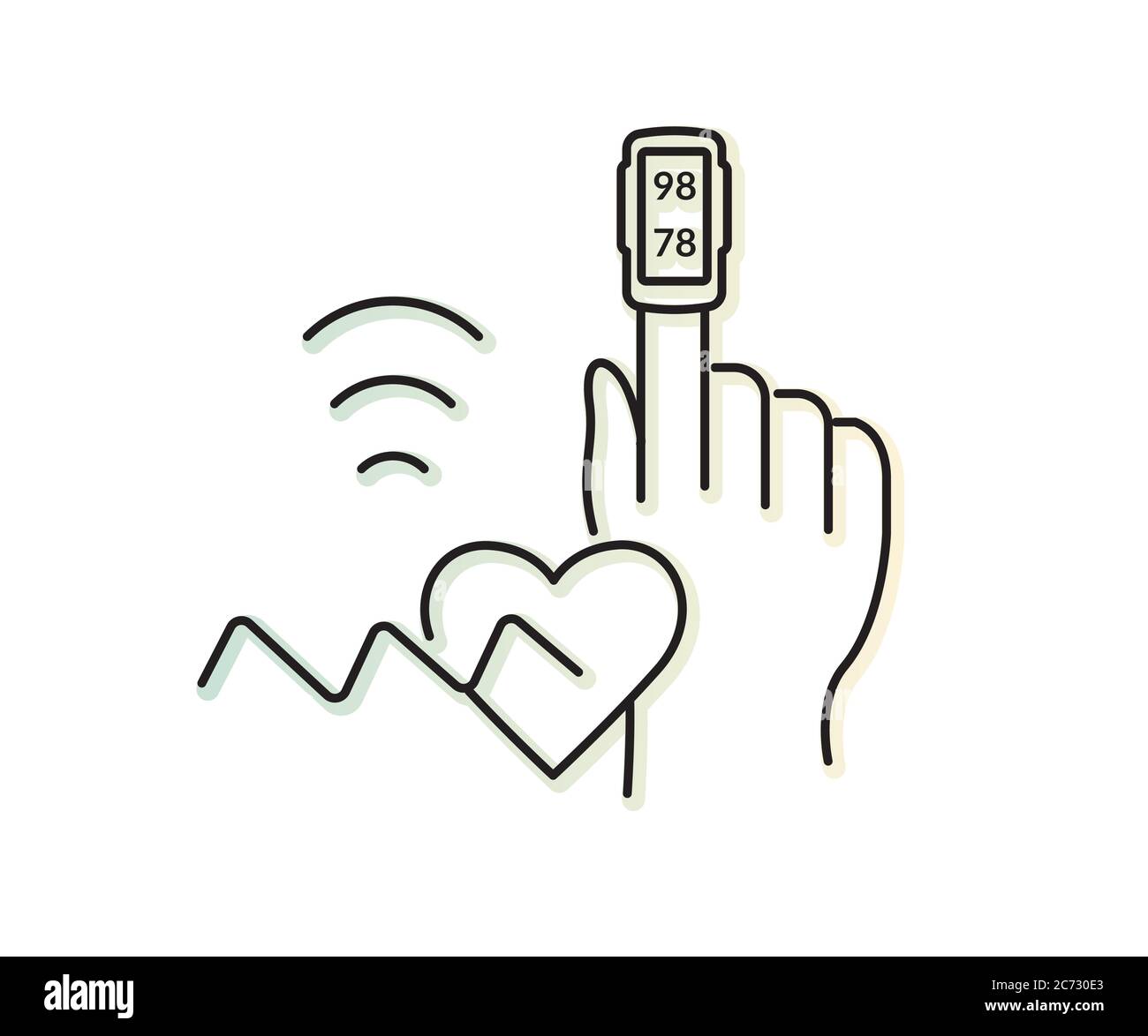 Pulse Oximeter - Medical Device - Illustration as EPS 10 File Stock ...