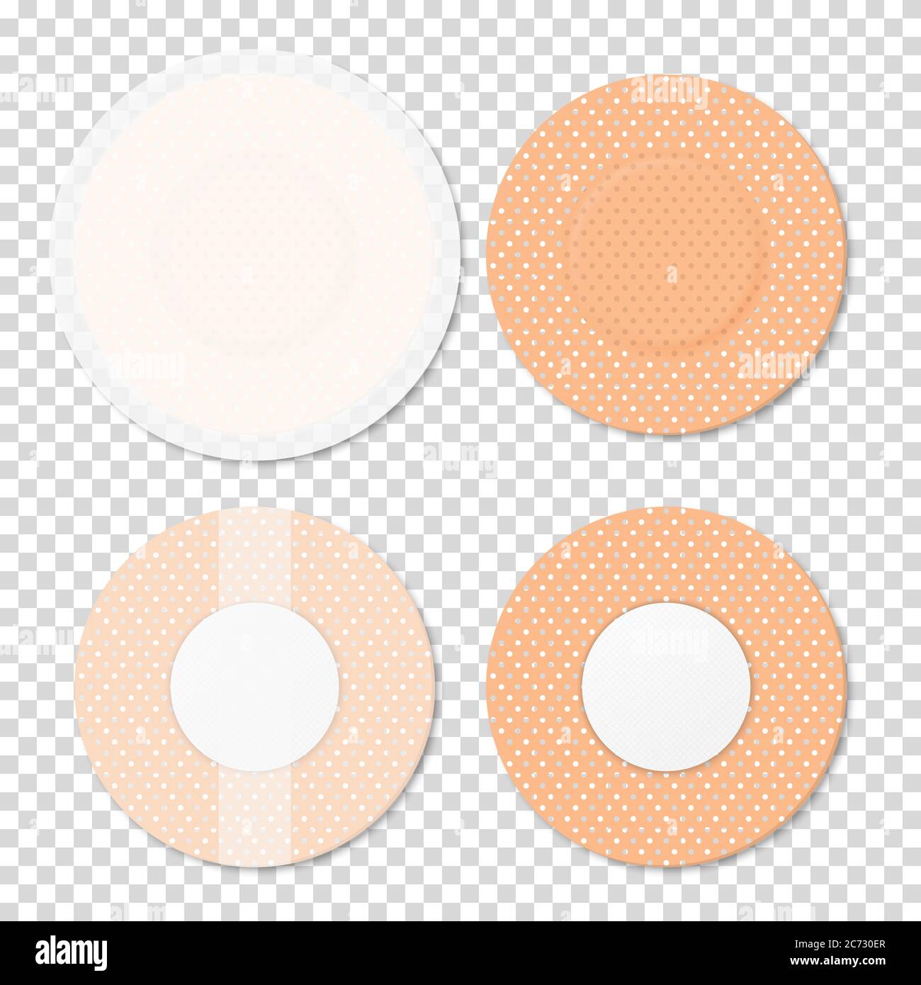 Vector 3d Realistic Medical Patch Icon Set Closeup Isolated on ...