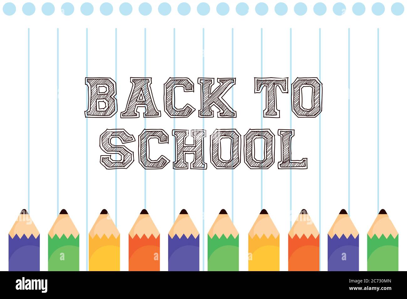 back to school poster with colors pencils vector illustration design ...