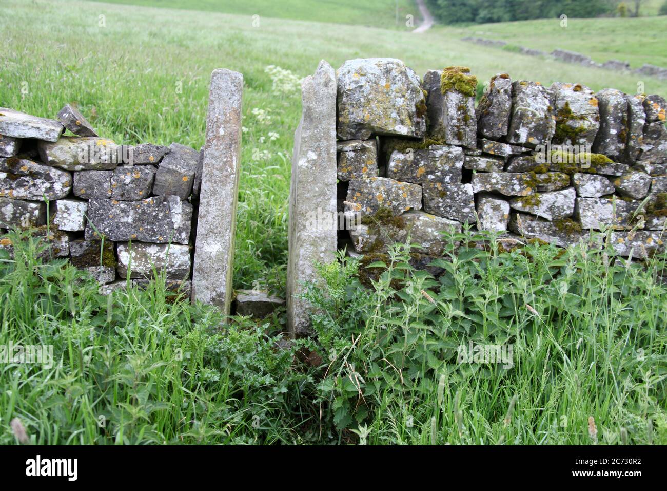 Squeeze stile in the Staffordshire countryside Stock Photo - Alamy