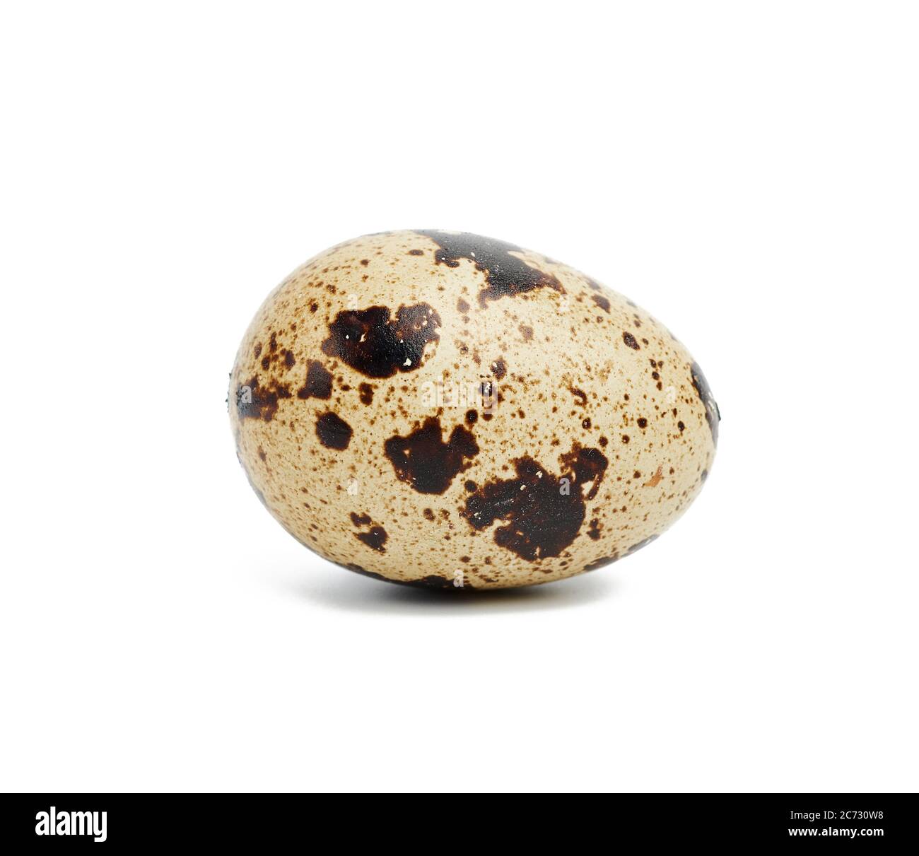 raw round quail egg isolated on a white background, healthy product ...