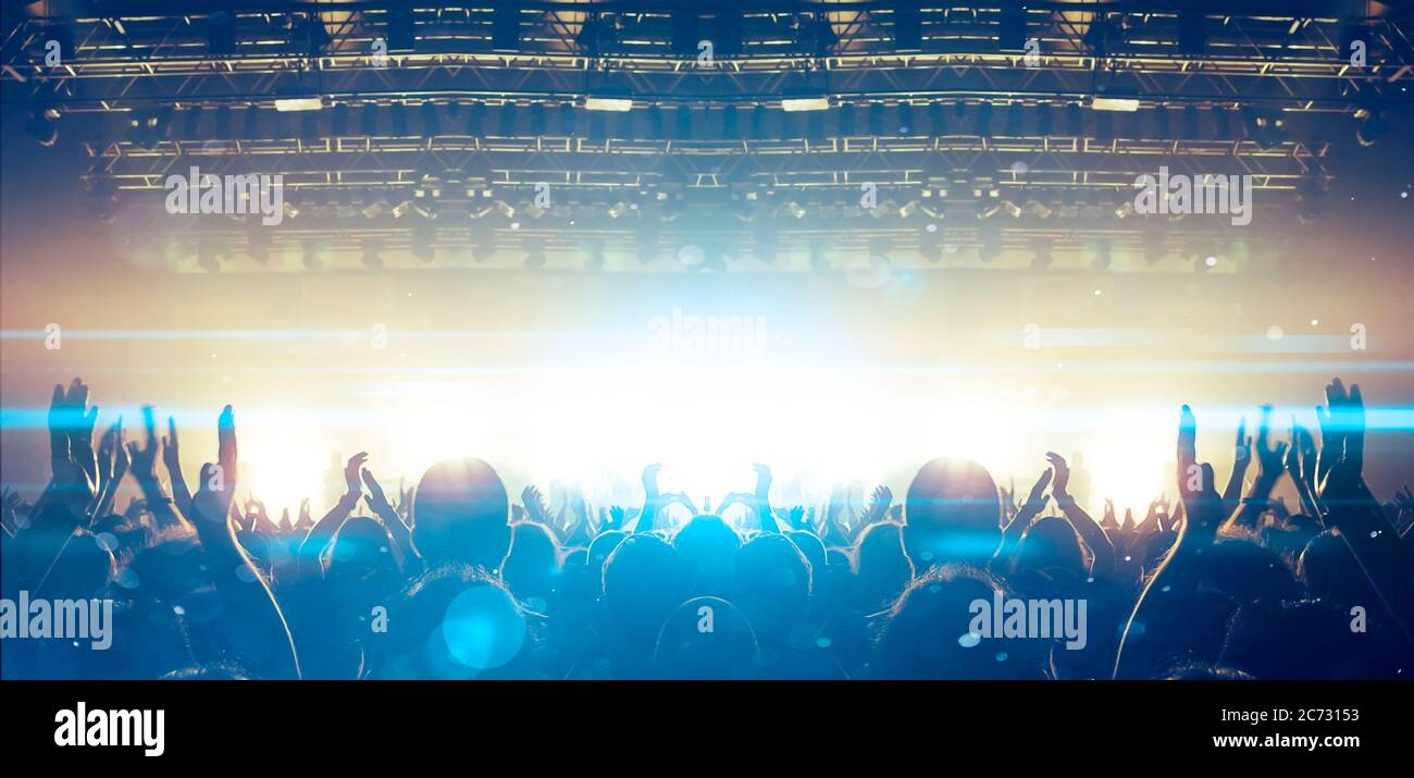 Concert panoramic image of the main stage Stock Photo - Alamy