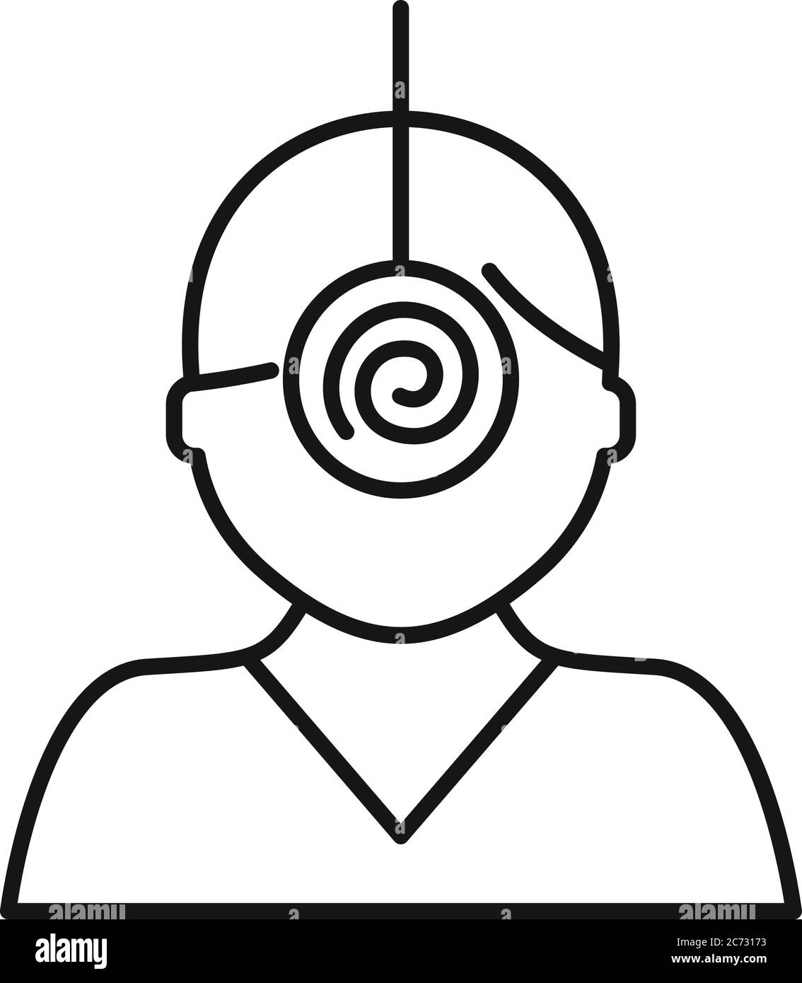 Psychologist hypnosis icon. Outline psychologist hypnosis vector icon ...