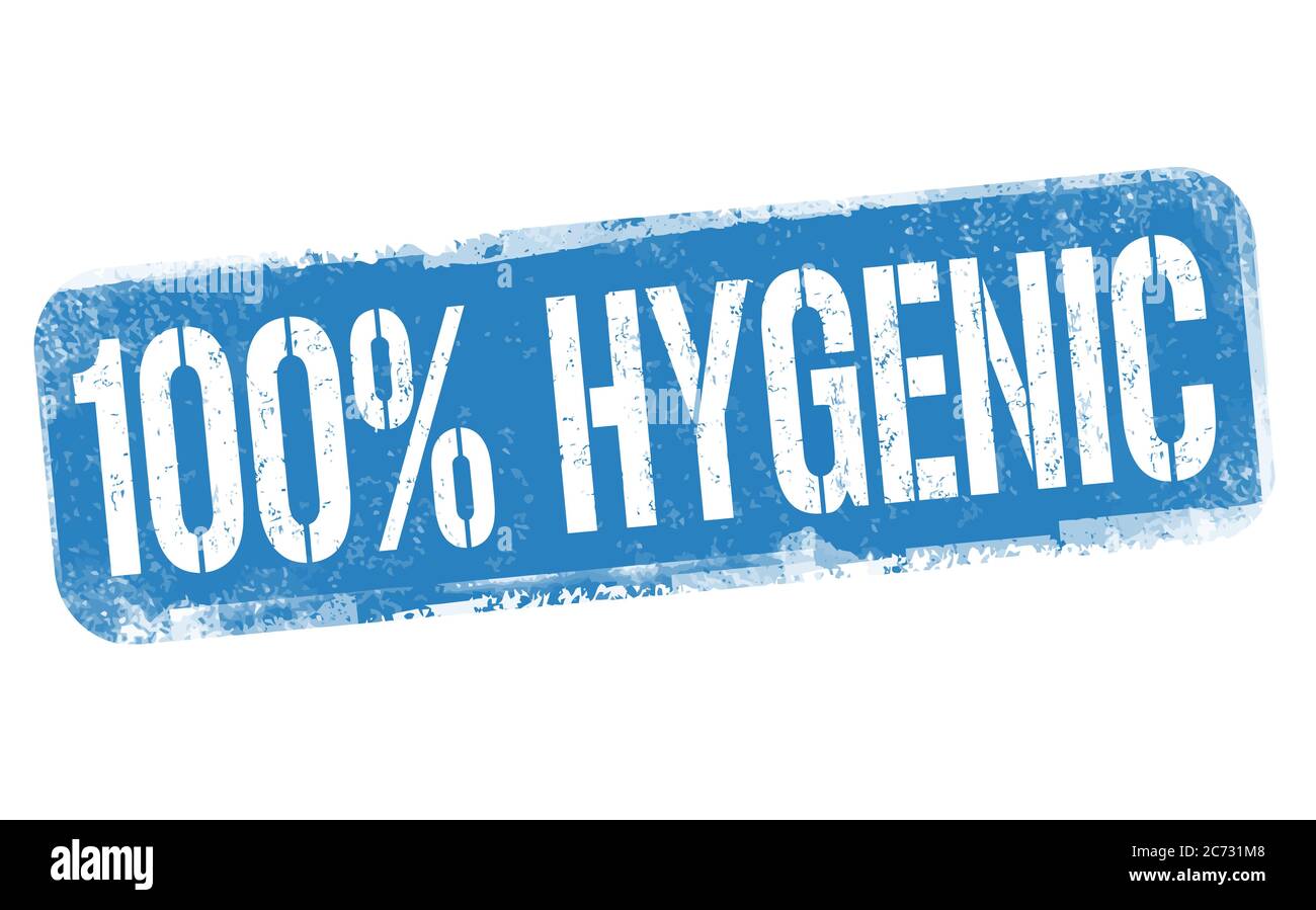 100% Hygenic sign or stamp on white background, vector illustration ...