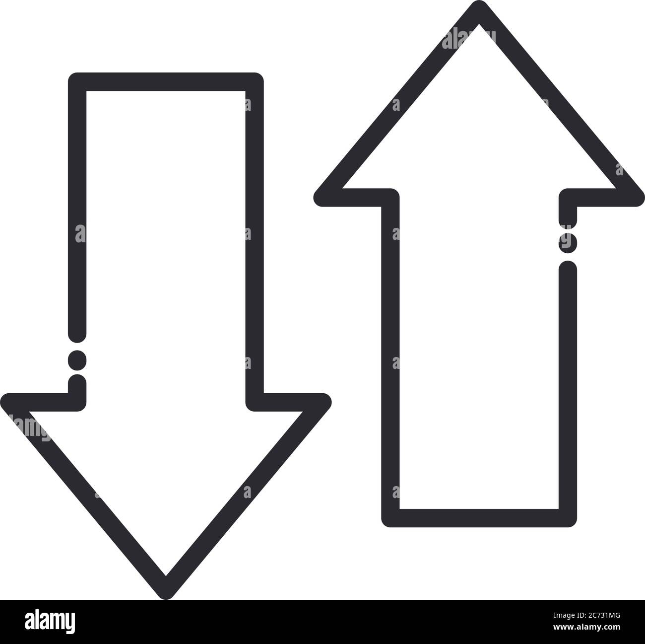 arrows direction guide line style icon vector illustration Stock Vector ...