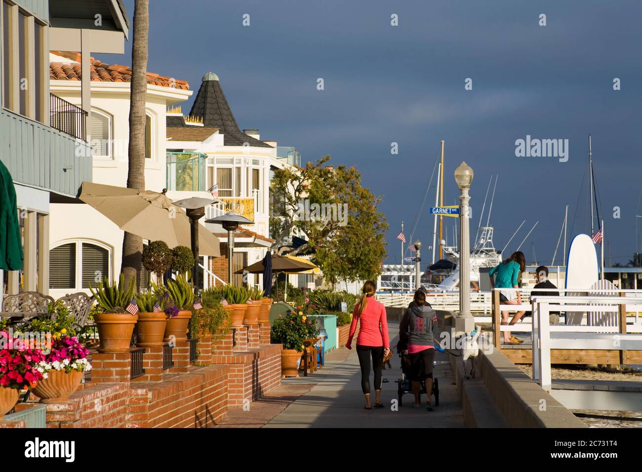 Boardwalk on Balboa Island,Newport Beach, Orange County, California ...