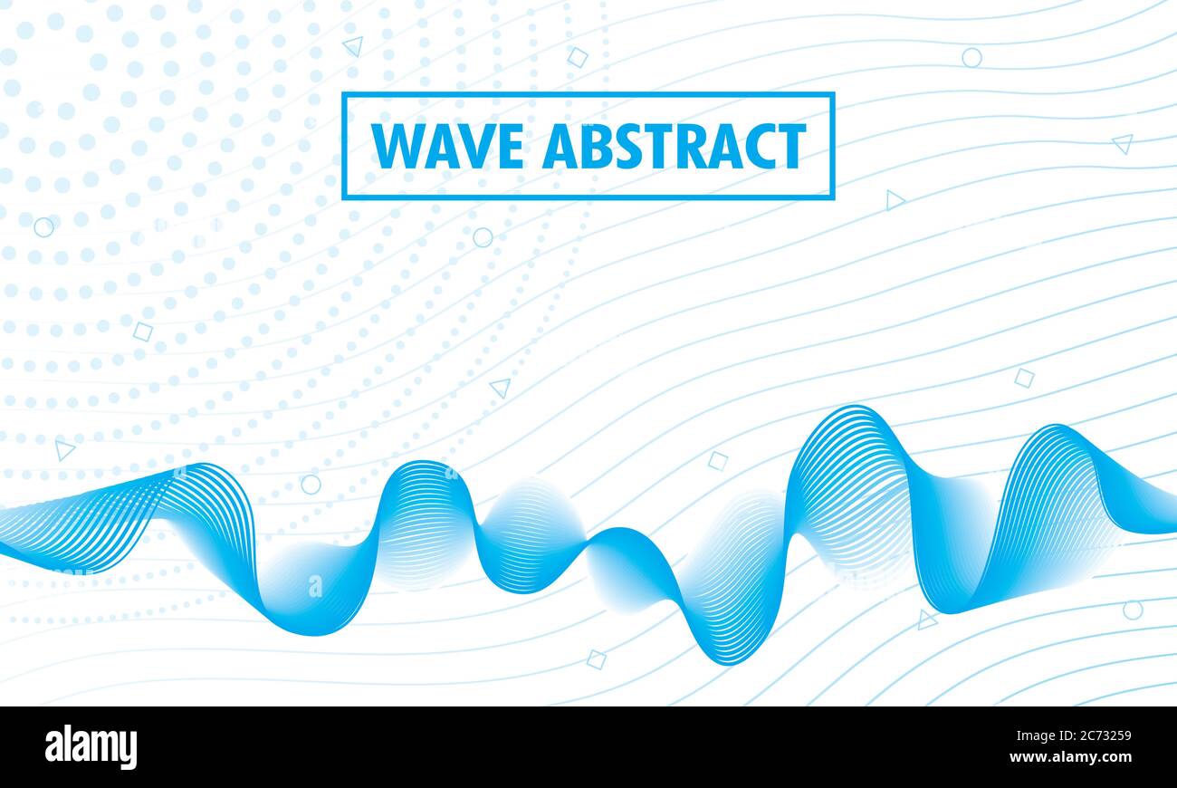 wave abstract with lettering in white background vector illustration ...