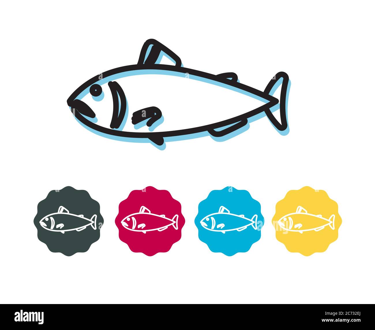 Vector seafood industry Cut Out Stock Images & Pictures - Alamy