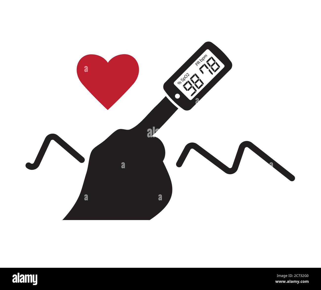 Pulse Oximeter - Medical Device - Illustration as EPS 10 File Stock ...