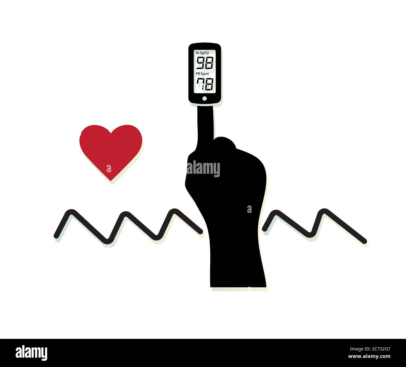 Pulse Oximeter - Medical Device - Illustration as EPS 10 File Stock ...