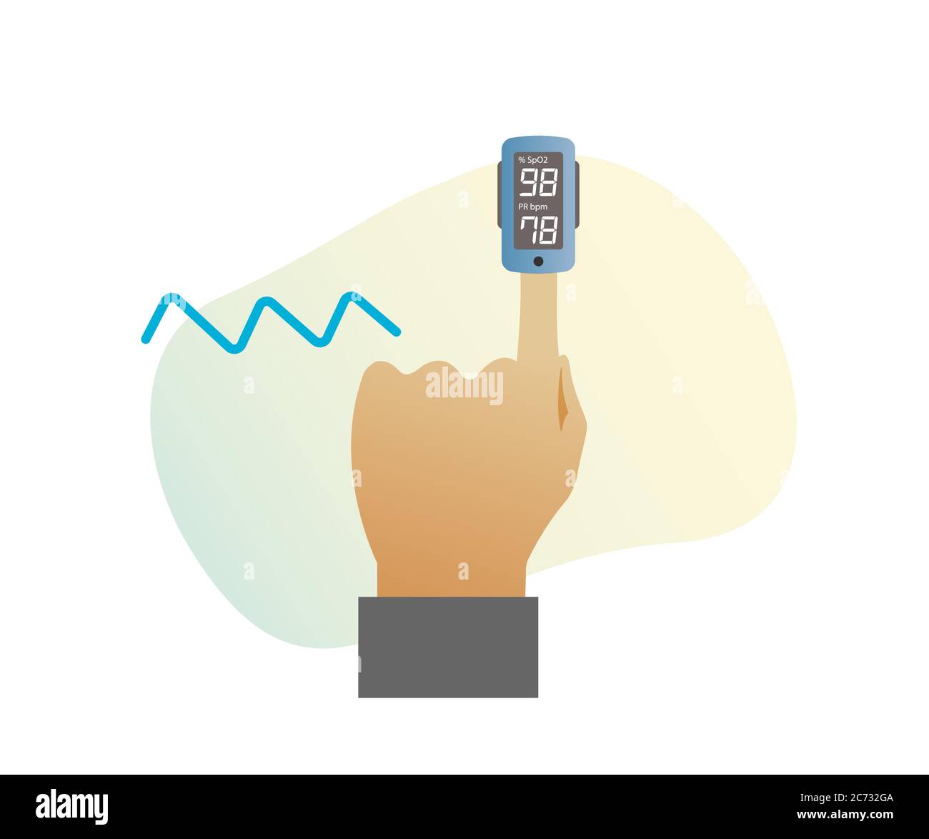 Pulse Oximeter - Medical Device - Illustration as EPS 10 File Stock ...
