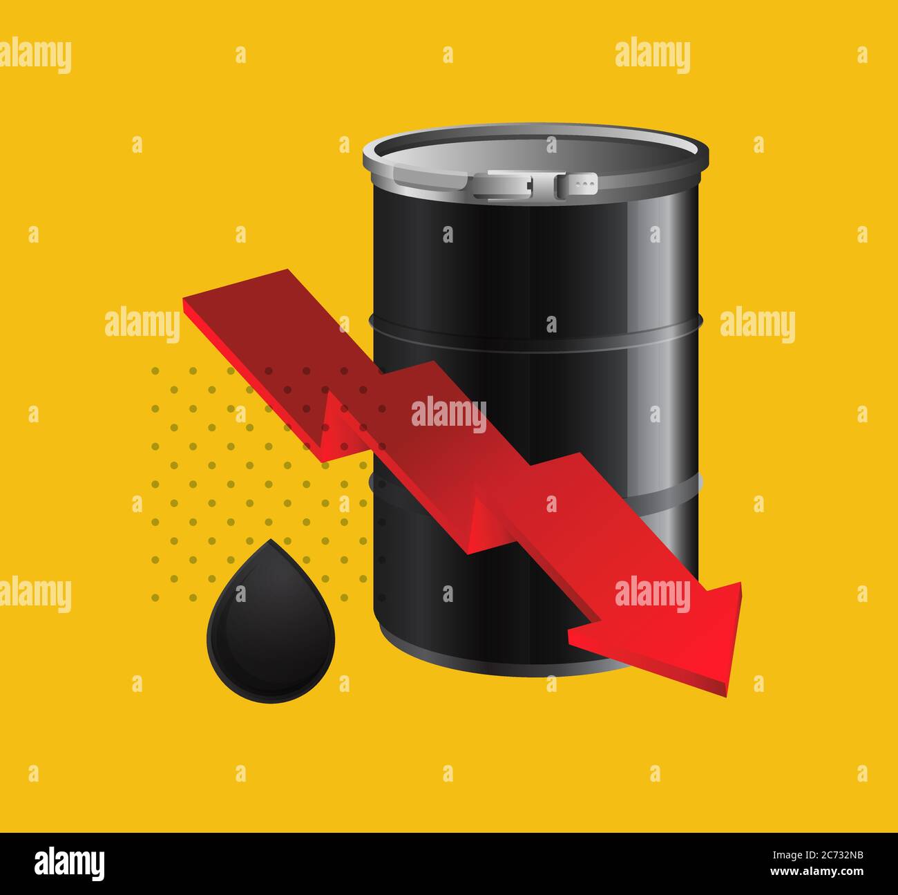 Crude Oil Price Crash - Stock Illustration as EPS 10 File Stock Vector ...