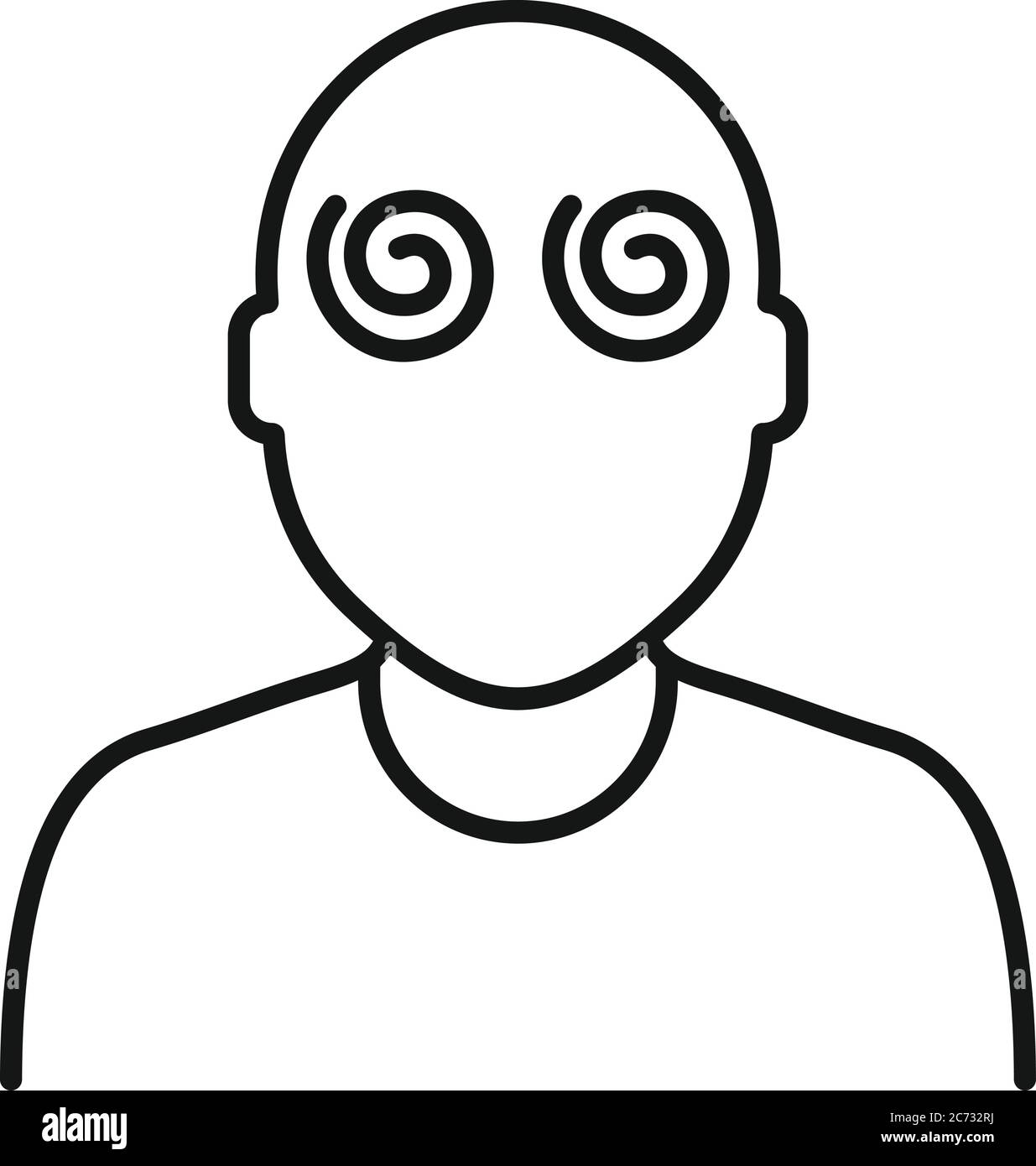 Hypnosis pacient eyes icon. Outline hypnosis pacient eyes vector icon ...