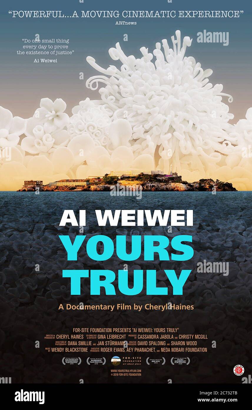 AI WEIWEI: YOURS TRULY, US poster, 2019. © First Run Features /Courtesy ...