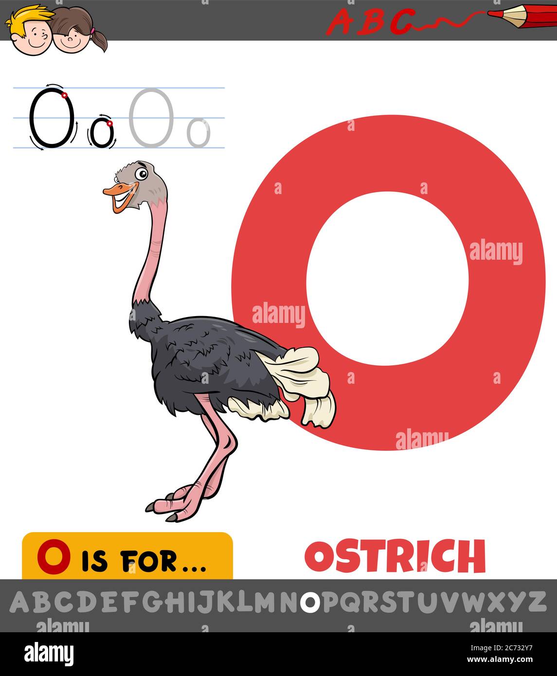 Ostrich illustration Stock Vector Images - Alamy