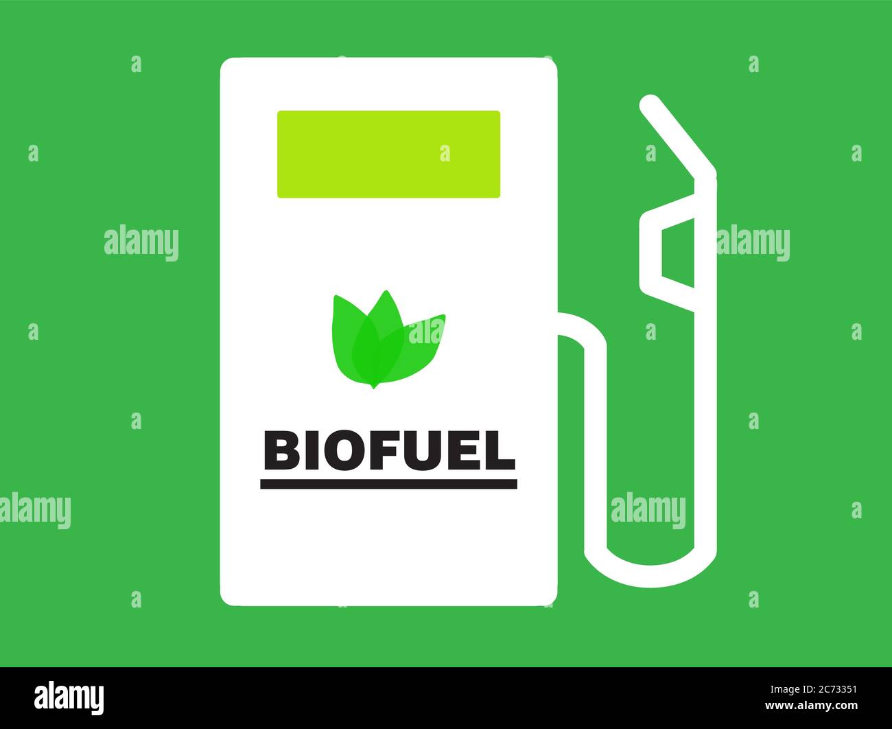 Biofuel gasoline station symbol with green background Stock Vector ...