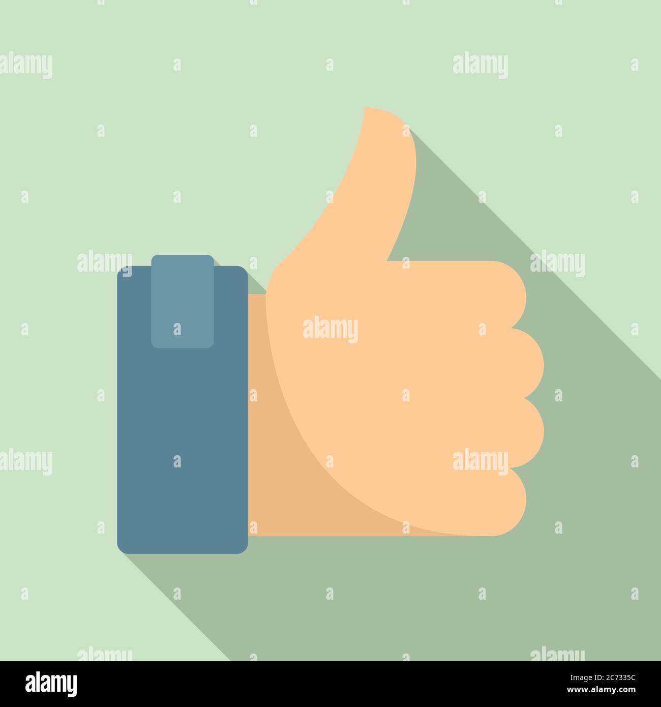 Excellence thumb up icon. Flat illustration of excellence thumb up ...