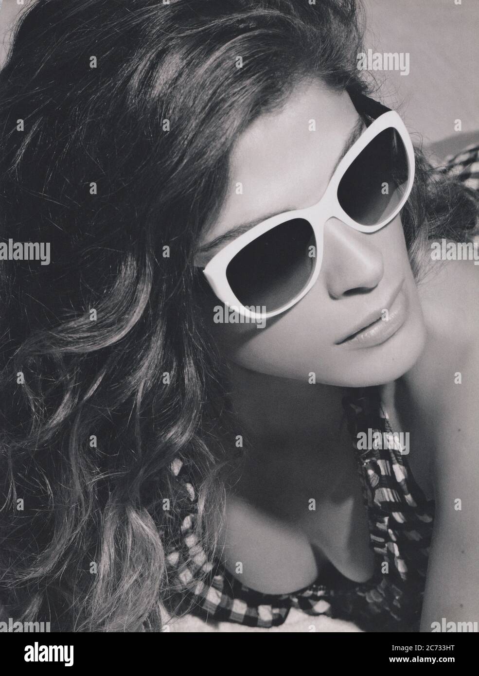 poster advertising Chanel Eyewear with Elisa Sednaoui in paper magazine ...