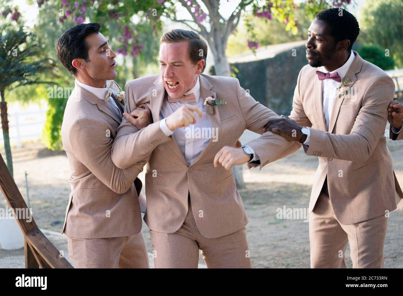 PALM SPRINGS, from left: Tyler Hoechlin, Connor O Malley, Tongayi Chirisa, 2020. ph: Chris ...