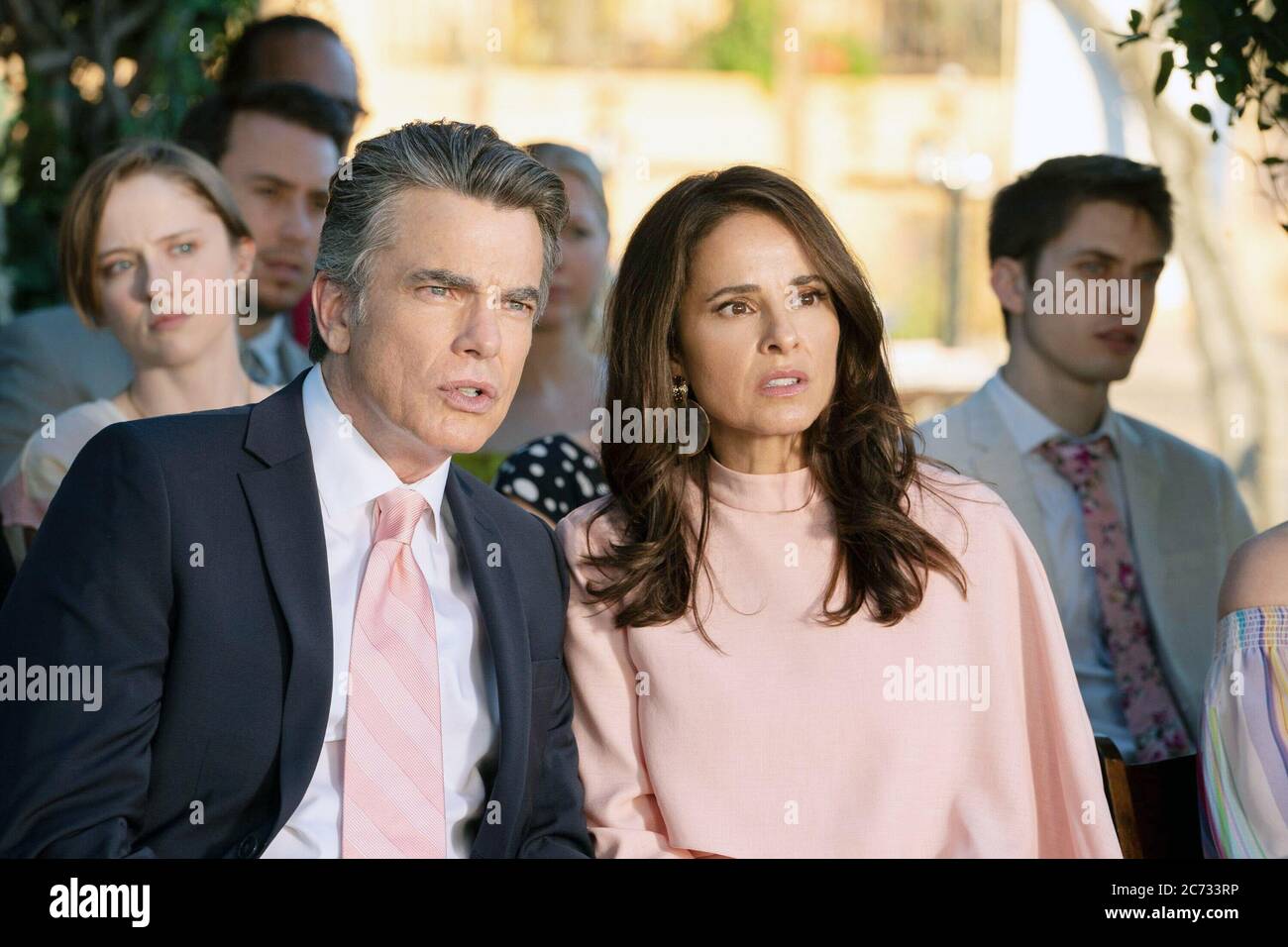 PALM SPRINGS, from left: Peter Gallagher, Jacqueline Obradors, 2020. ph: Chris Willard / © Hulu ...