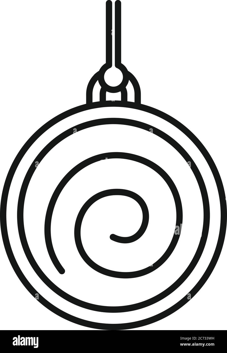 Spiral pendulum icon. Outline spiral pendulum vector icon for web ...