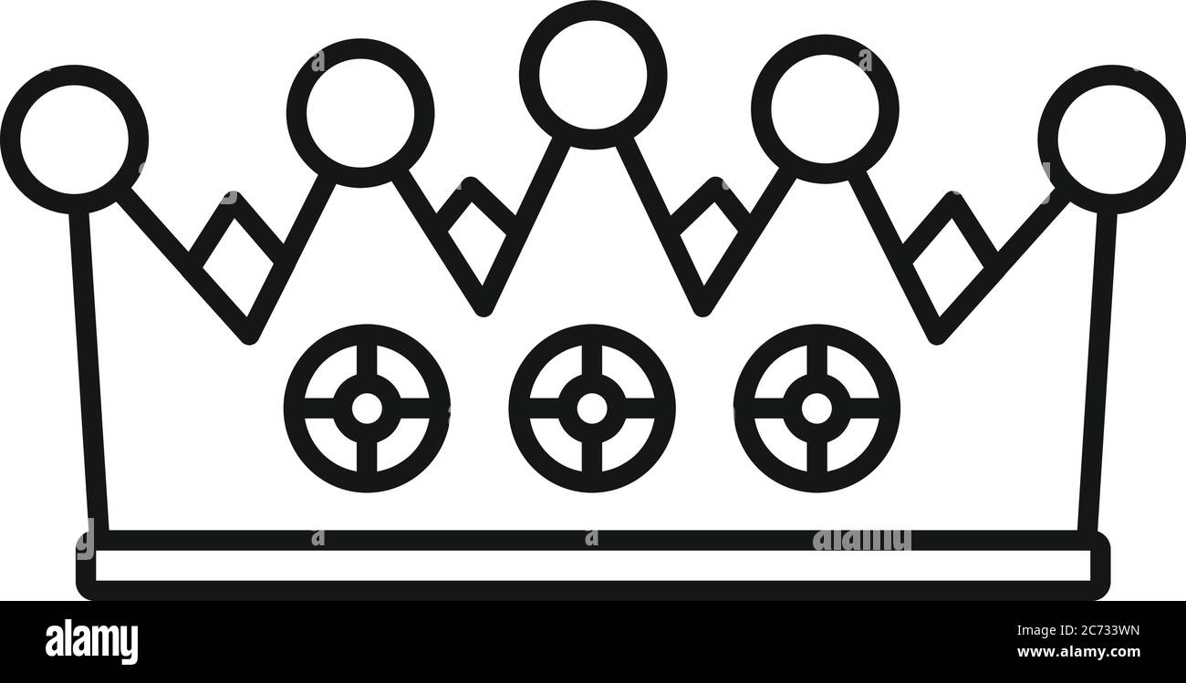 Excellence crown icon. Outline excellence crown vector icon for web ...