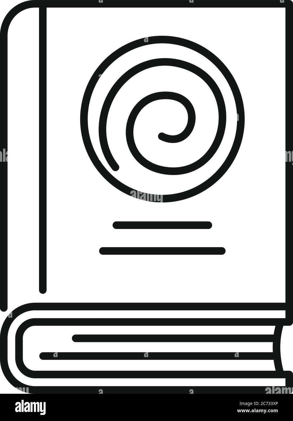 Hypnosis book icon. Outline hypnosis book vector icon for web design ...