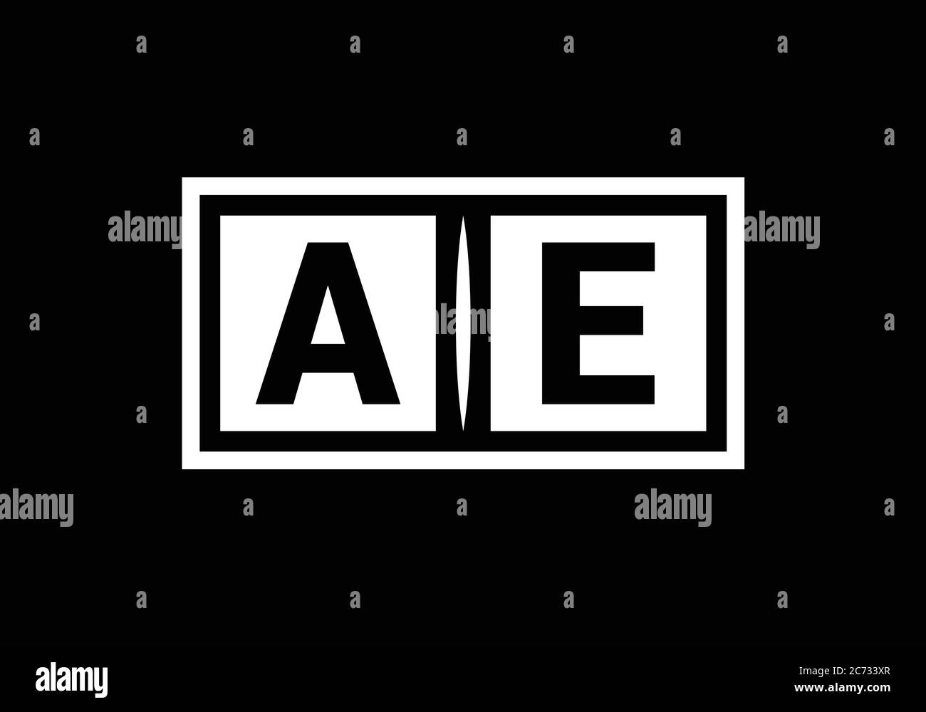 Initial Monogram Letter A E Logo Design Vector Template. A E Letter ...