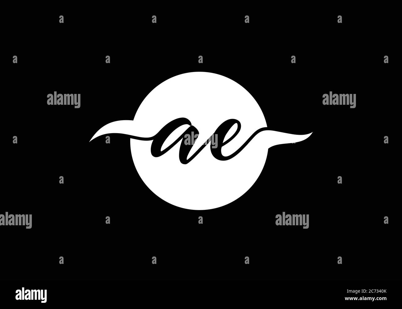 Initial Monogram Letter A E Logo Design Vector Template. A E Letter ...