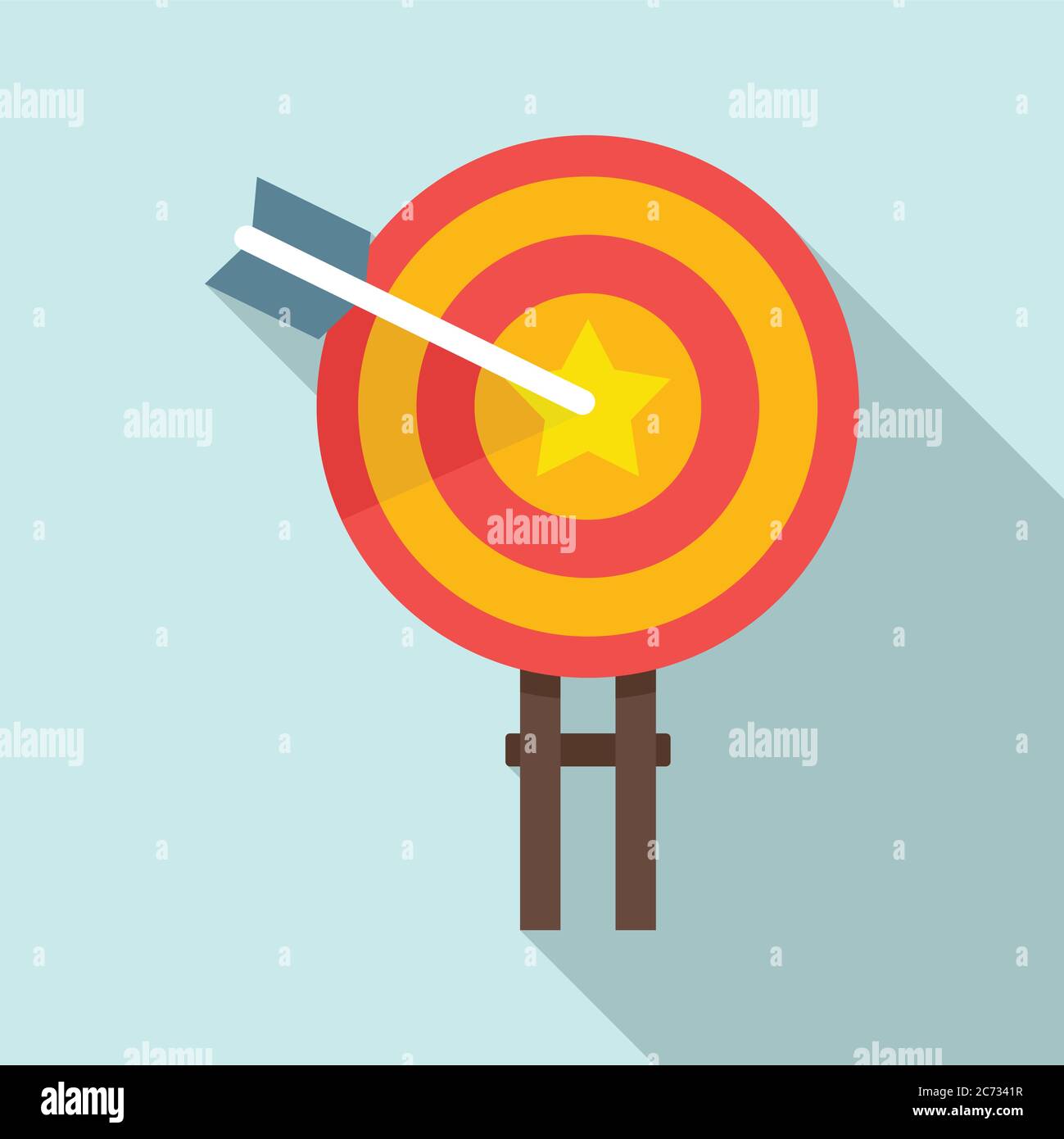 Excellence target icon. Flat illustration of excellence target vector ...