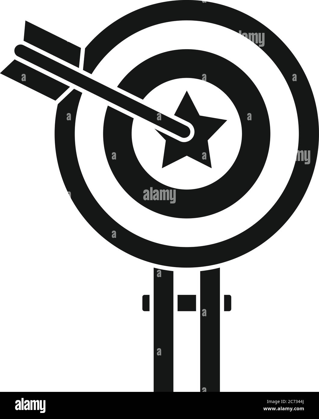 Excellence target icon. Simple illustration of excellence target vector ...