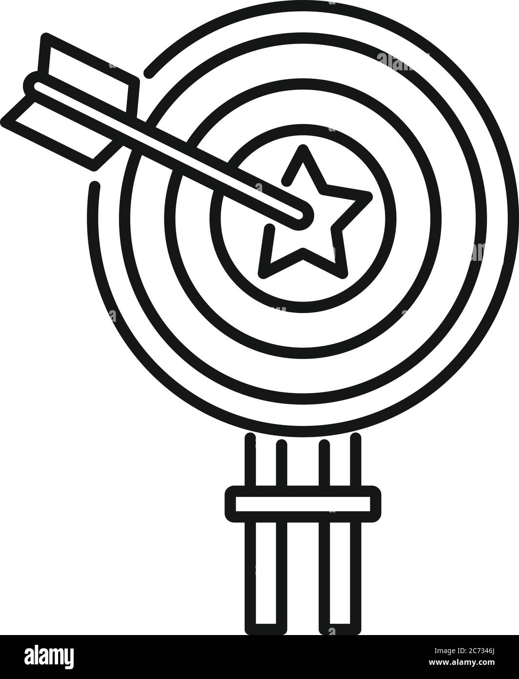 Excellence target icon. Outline excellence target vector icon for web ...