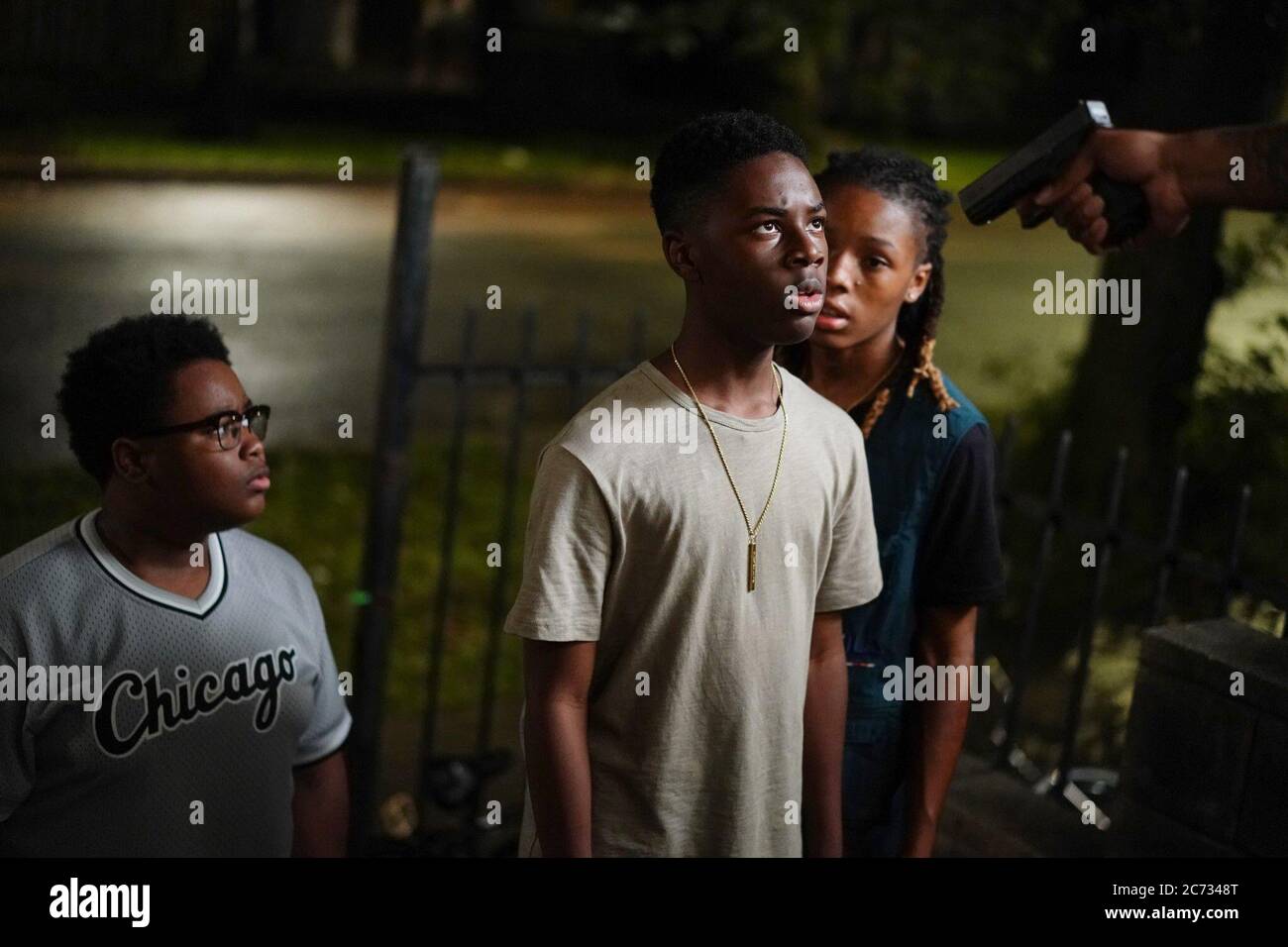THE CHI, from left: Shamon Brown, Jr., Alex R. Hibbert, Michael V. Epps ...