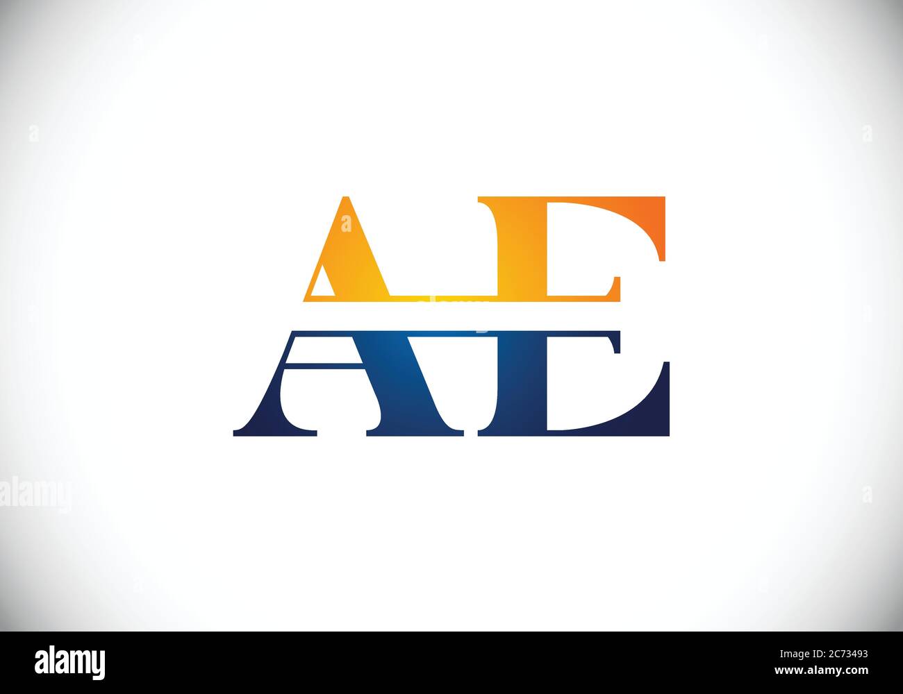Initial Monogram Letter A E Logo Design Vector Template. A E Letter ...