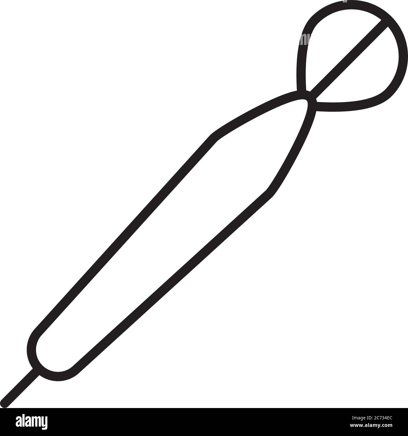 dart icon over white background, line style, vector illustration Stock ...