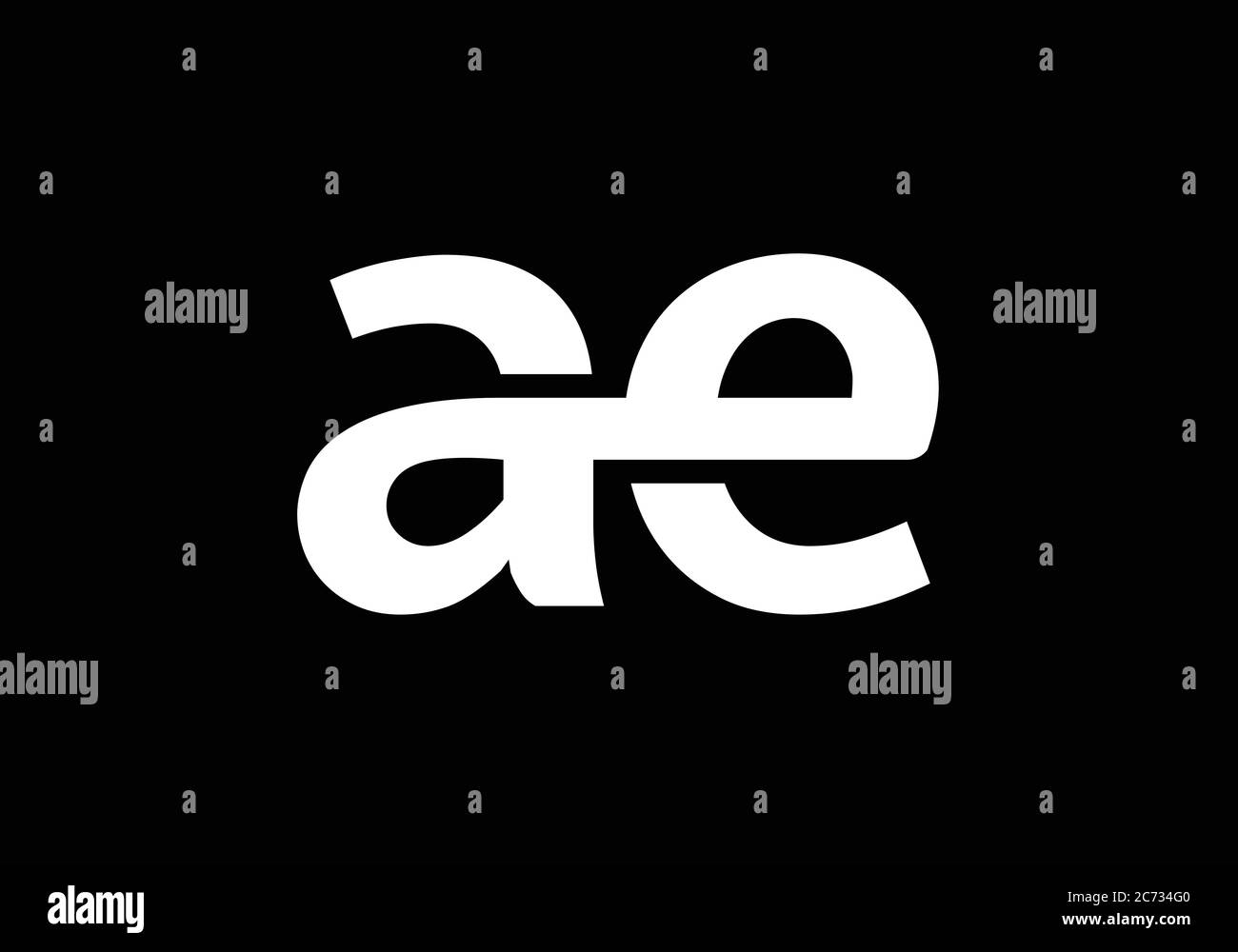 Initial Monogram Letter A E Logo Design Vector Template. A E Letter ...