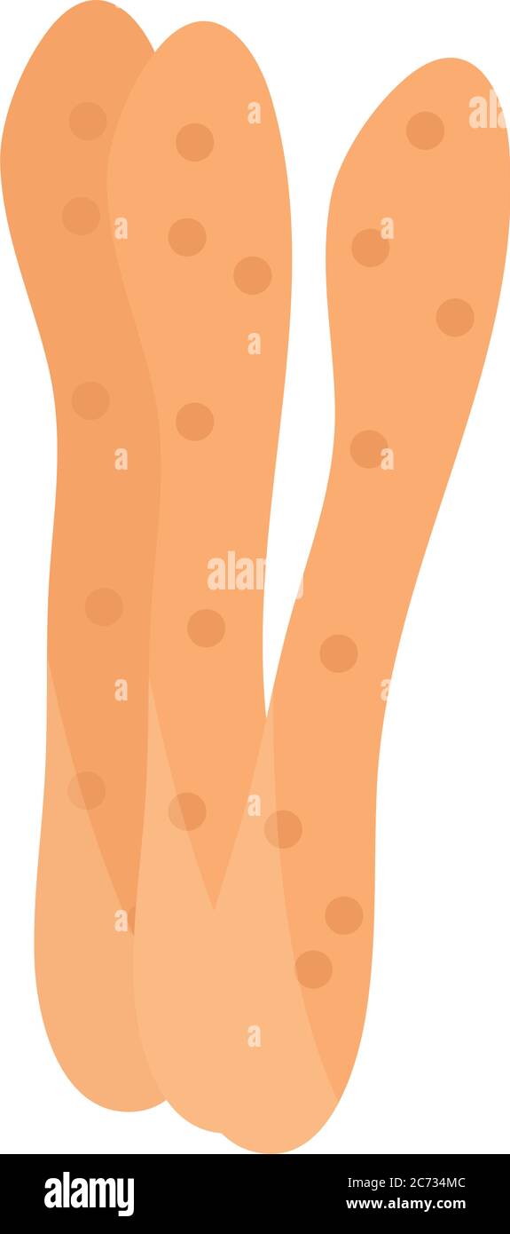 bread sticks menu bakery food product vector illustration flat style ...