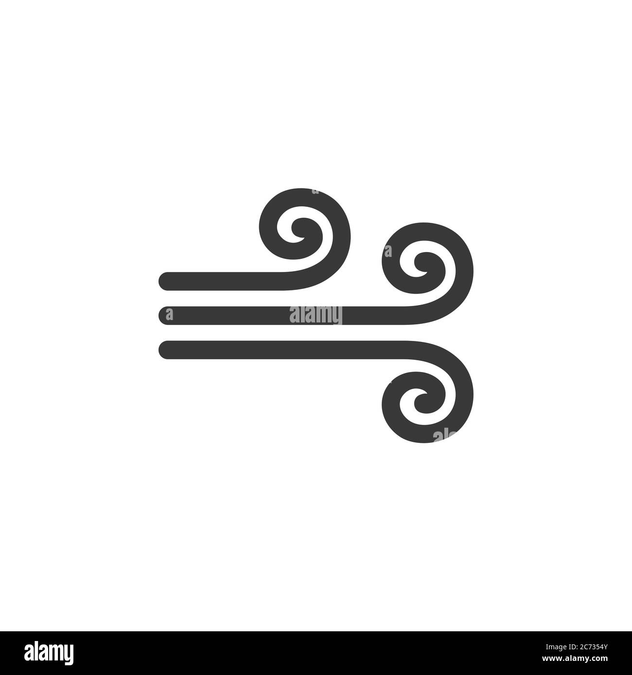 Wind. Isolated icon. Weather glyph vector illustration Stock Vector ...