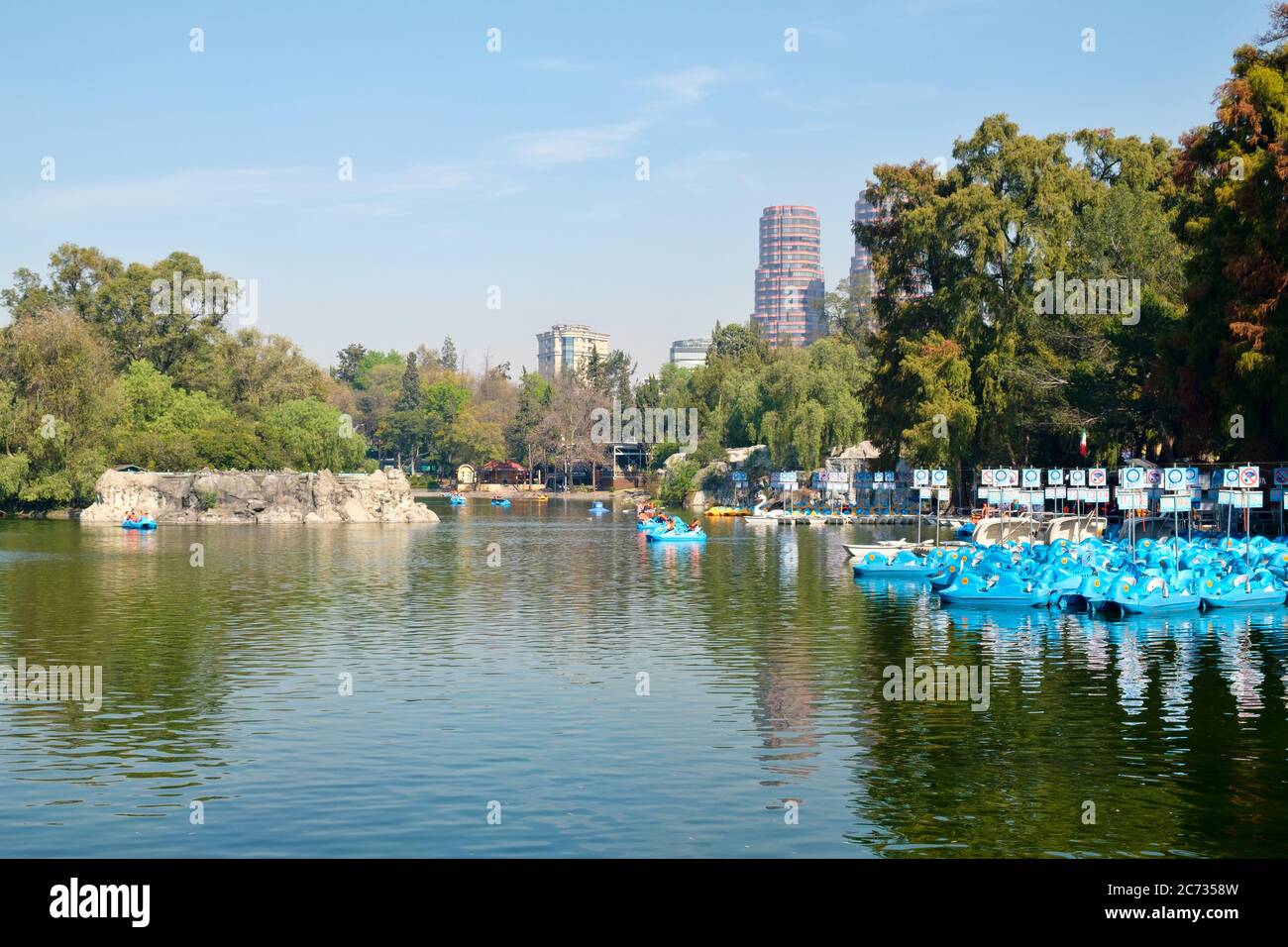 Lake at Chapultepec Park in Mexico City Stock Photo - Alamy