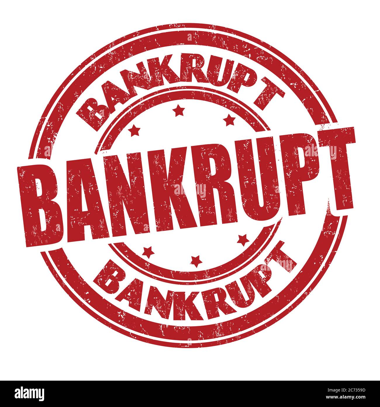 Bankrupt sign or stamp on white background, vector illustration Stock ...