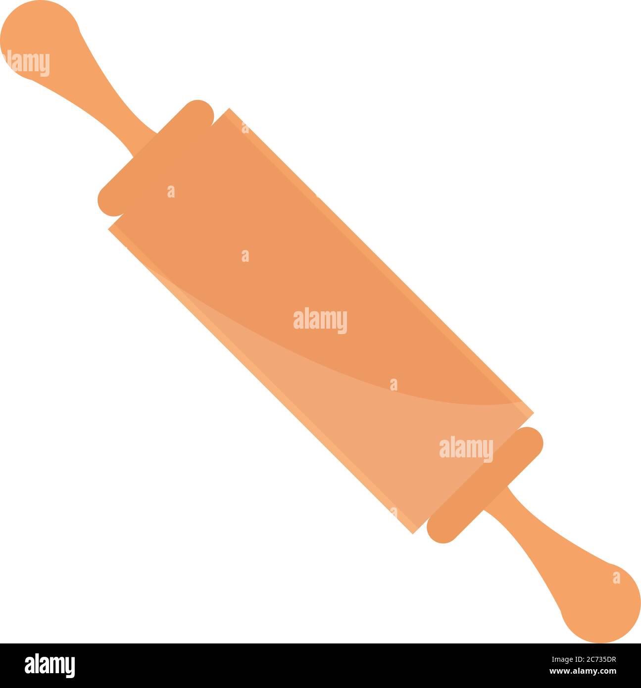 bread roller pin menu bakery food equipment vector illustration flat ...