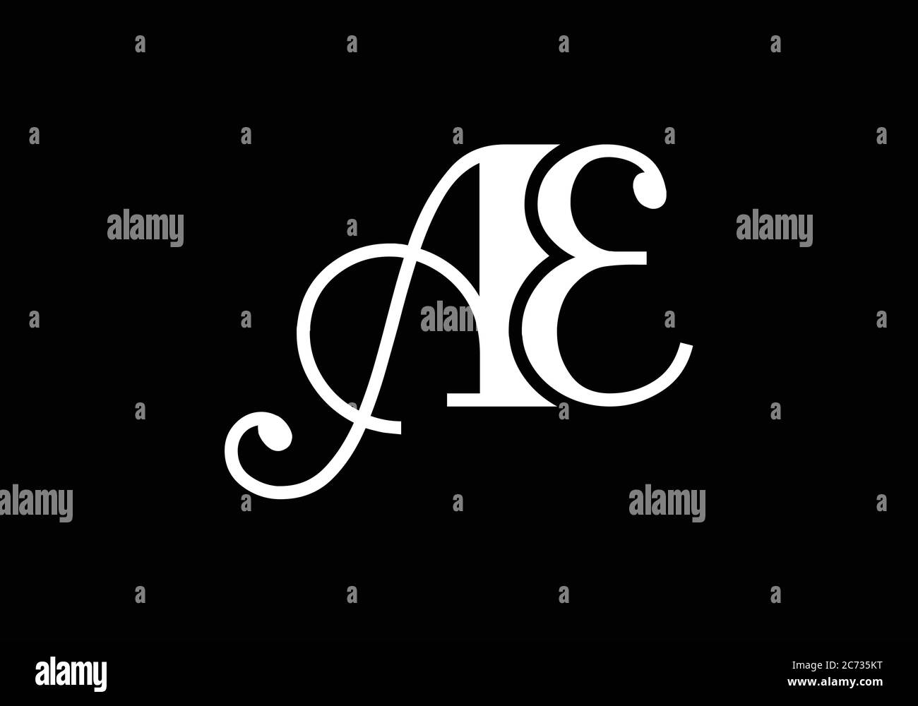 Initial Monogram Letter A E Logo Design Vector Template. A E Letter ...