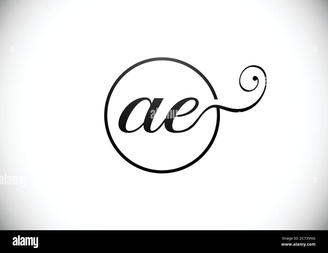 Initial Monogram Letter A E Logo Design Vector Template. A E Letter ...