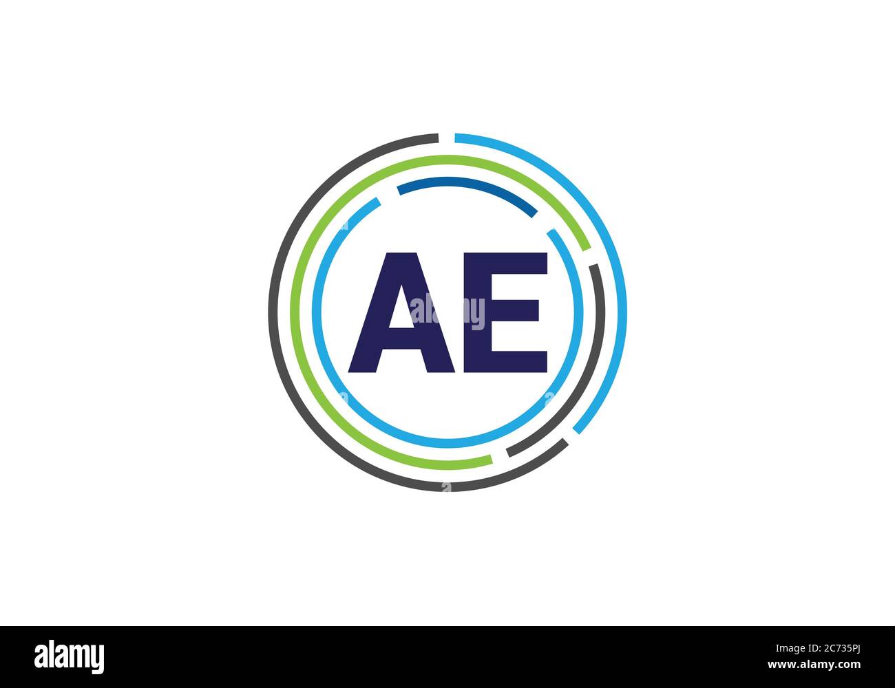 Initial Monogram Letter A E Logo Design Vector Template. A E Letter ...