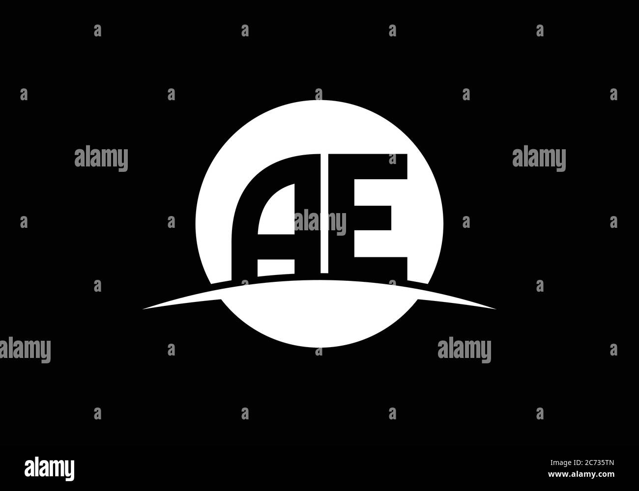 Initial Monogram Letter A E Logo Design Vector Template. A E Letter ...