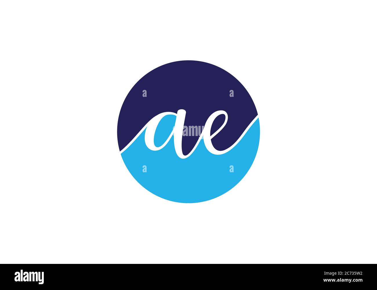 Initial Monogram Letter A E Logo Design Vector Template. A E Letter ...
