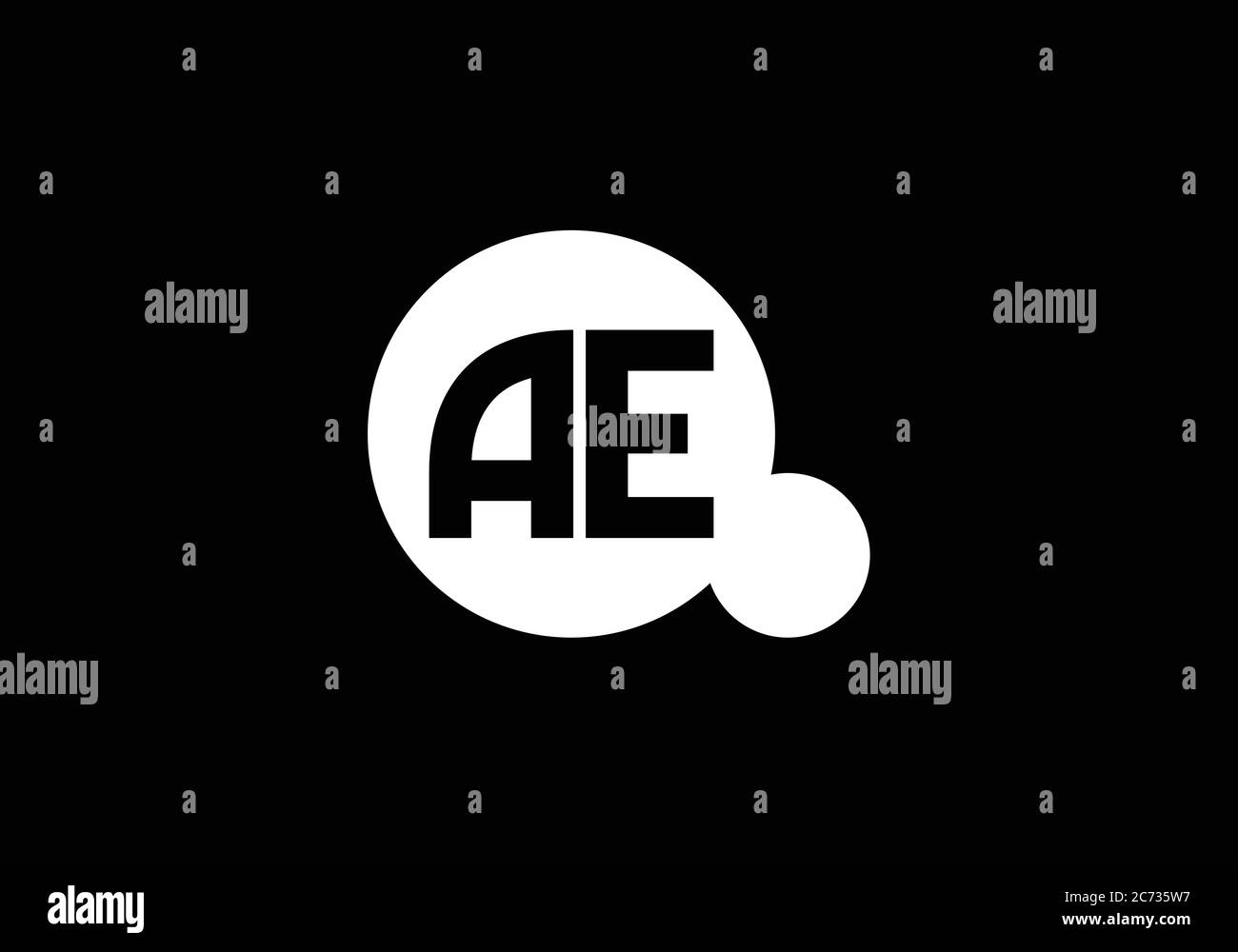 Initial Monogram Letter A E Logo Design Vector Template. A E Letter ...