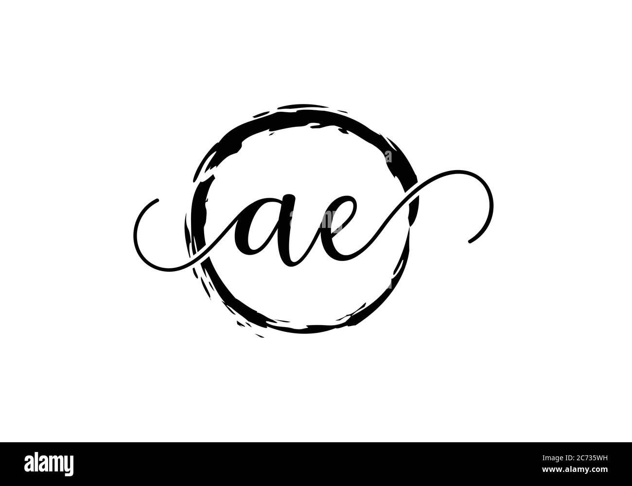 Initial Monogram Letter A E Logo Design Vector Template. A E Letter ...