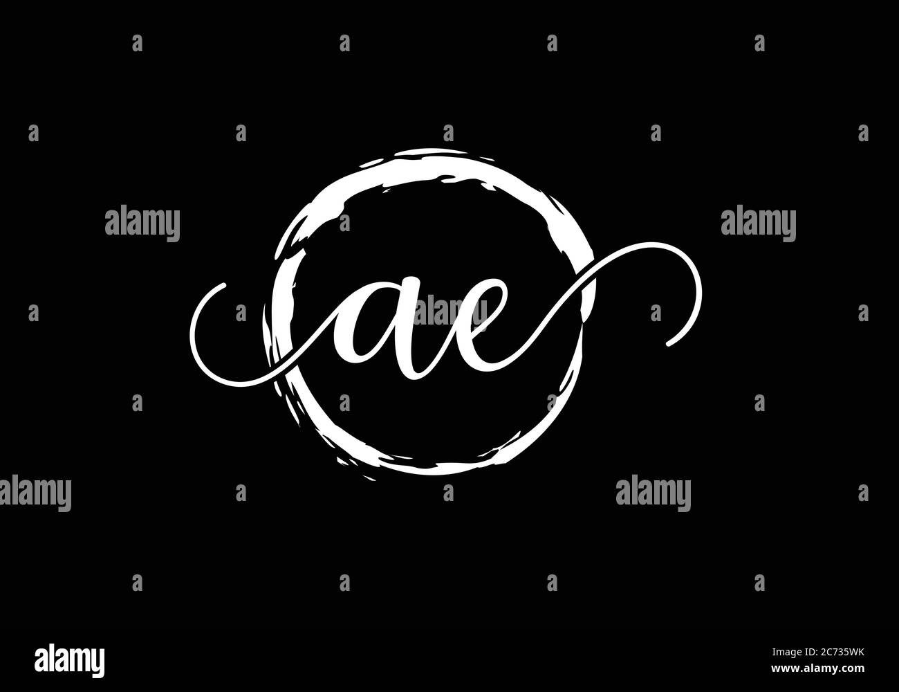 Initial Monogram Letter A E Logo Design Vector Template. A E Letter ...